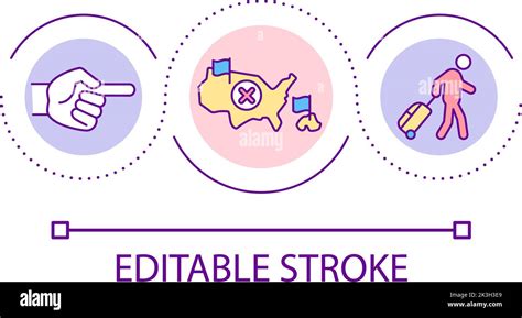 Forced Deportation Loop Concept Icon Stock Vector Image And Art Alamy