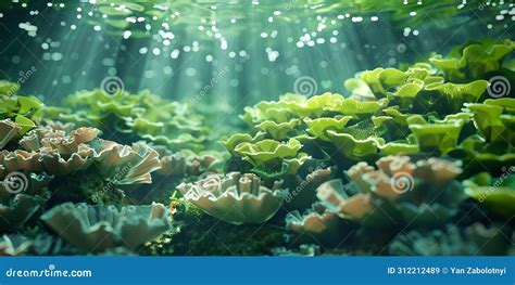 Algae In Coral Reef A Vibrant Natural Carbon Sink In The Underwater