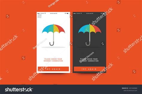 No Internet Connection Page Ui Design Stock Vector Royalty Free 1457640980