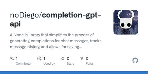 Github Nodiegocompletion Gpt Api A Nodejs Library That Simplifies