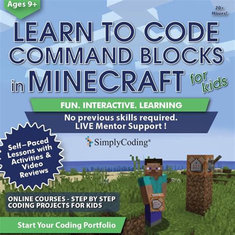 Learn To Code Command Blocks In Minecraft Course Age 9