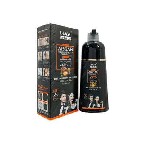 Laser White Argan Speedy Hair Color Shampoo Black 420ml At Nice One Ksa