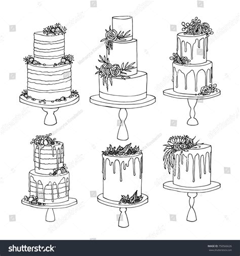 Wedding Cake Drawing 60 Photos
