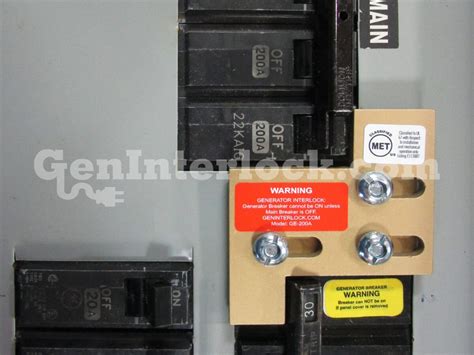 Generator Interlock Kit General Electric Ge 150 And 200 Amp Panels Geninterlock