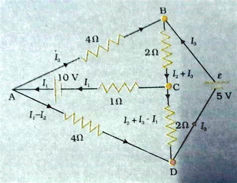 SOLVED Determine The Current In Each Branch Of The Network