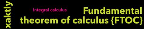 Fundamental Theorem Of Calculus