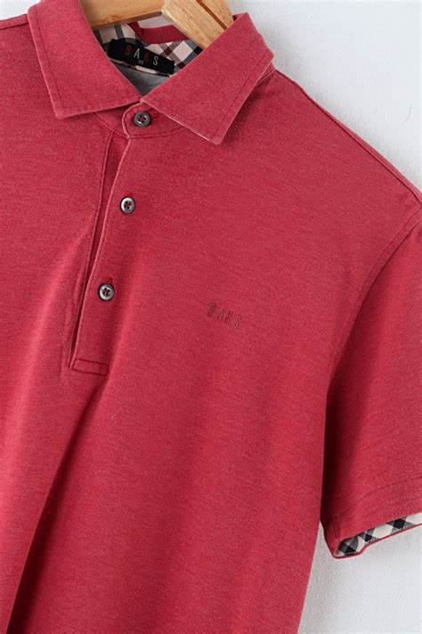 M 닥스 반팔 카라 티셔츠 핑크 분홍 코튼 면 놈코어 세컨웨어