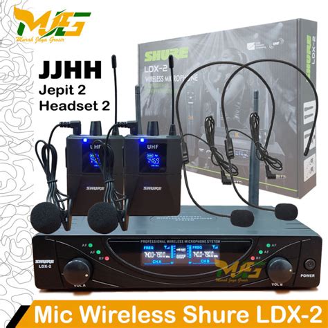 Mic Wireless Shure Ldx Jjhh Microphone Mic Clip On Mic Headset Mikrofon Jepit Dan