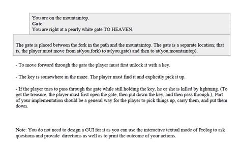 Solved Text Based Adventure Game In Prolog In This