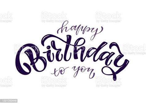 당신에게 생일 축하합니다 귀여운 손으로 그린 낙서 레터링 엽서 배너 아트 카드 포스터 초대장을 위한 디자인 템플릿 공휴일에 대한 스톡 벡터 아트 및 기타 이미지 Istock