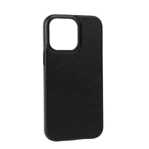 Personalized All Black Iphone 14 Pro Max Leather Case Kulör