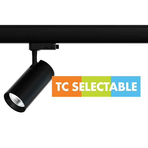 Unitrek Single Circuit W Dimmable Led Track Light Black Tri Colour