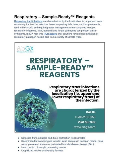 Respiratory Sample Ready™ Reagents Pdf