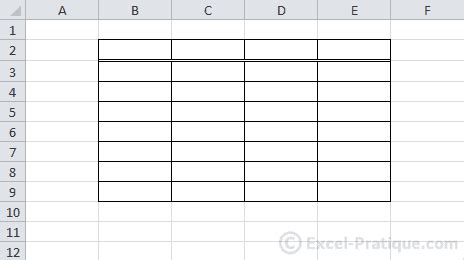 Excel Course Tables Borders