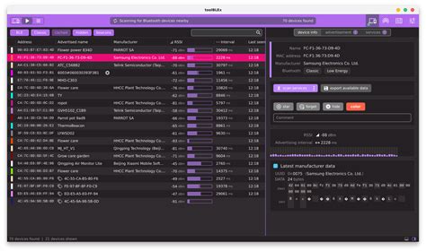 Github Emericgtoolblex A Multiplatform Bluetooth Low Energy And Classic Device Scanner And