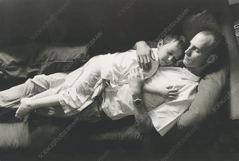 Sleeping Dad And Son Stock Image M830 0916 Science Photo Library