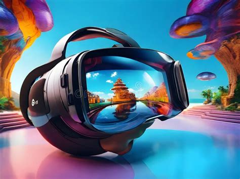 Augmented Reality Gadget For Metaverse Stock Illustration Illustration Of Blue Reality 304783038