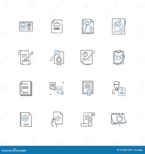 Document Line Icons Collection Record File Report Text Manuscript Manuscript Script