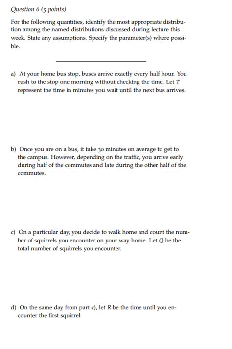 solved question 6 5 points for the following quantities