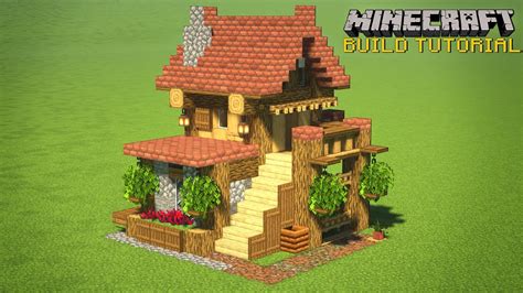 Minecraft How To Build A Small Survival House Easy House Tutorial Youtube