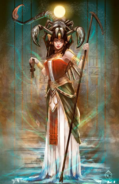 Serket Goddess Of Healing And Protection Patron Deity Of Scorpions Egyptian Goddess Art