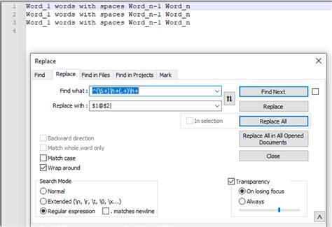 Regex How To Replace The Last Space In A Line With Character In