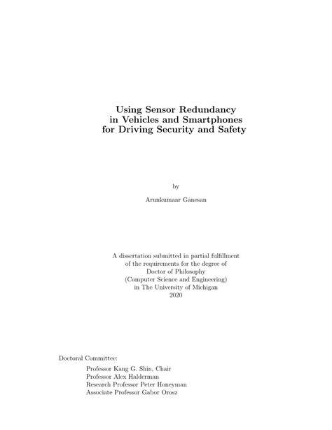 Using Sensor Redundancy In Vehicles And Smartphones For Driving Security And Safety Docslib