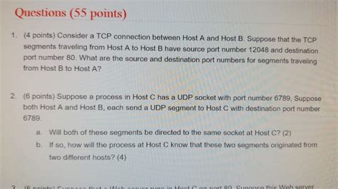 Solved Questions 55 Points 4 Points Consider A Tcp