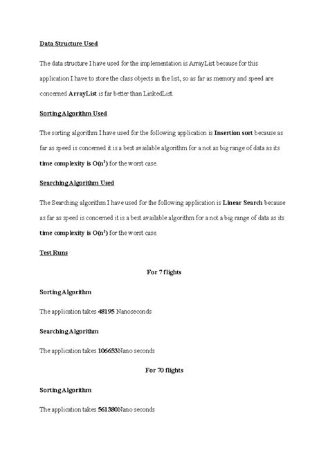 Report Data Analysis Data Structure Used The Data Structure I Have Used For The