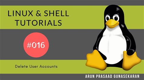 Linux And Shell Tutorials 016 Delete User Accounts Youtube