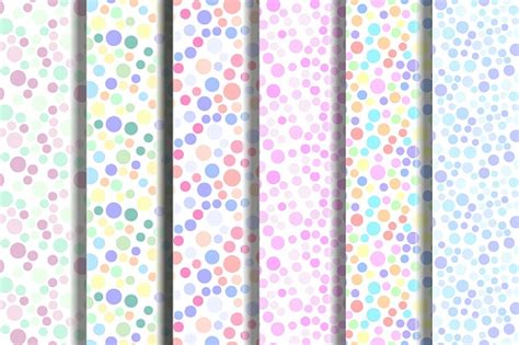 보라색 밝은 녹색 분홍색 직물 섬유 배경 화면 엽서 플래 카드를위한 여러 가지 빛깔의 파스텔 거품의 벡터 완벽 한 패턴 세트 0명에 대한 스톡 벡터 아트 및 기타 이미지