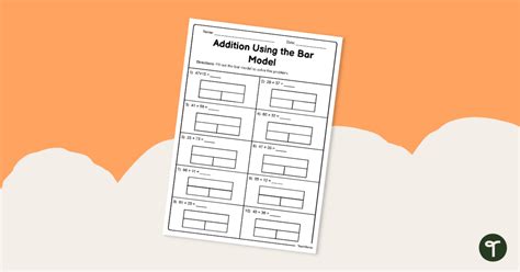 Addition Within 100 Bar Model Worksheet Teach Starter