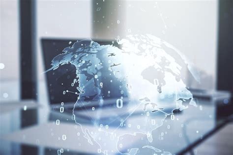 Premium Photo Multi Exposure Of Abstract Software Development