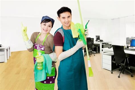 Premium Photo Two Maids Standing In The Office