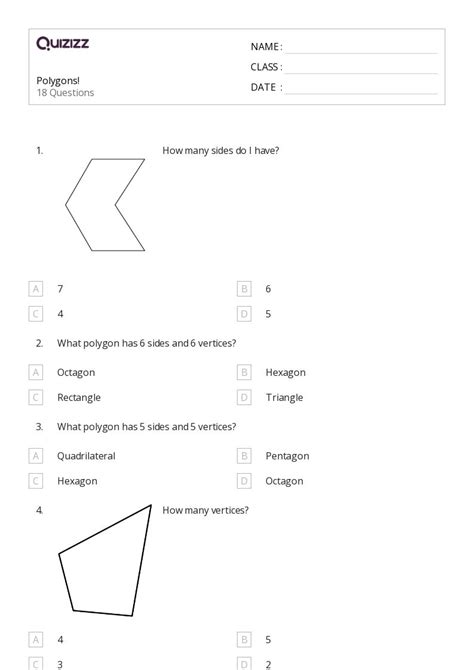 50 Classifying Quadrilaterals Worksheets For 2nd Grade On Quizizz Free And Printable