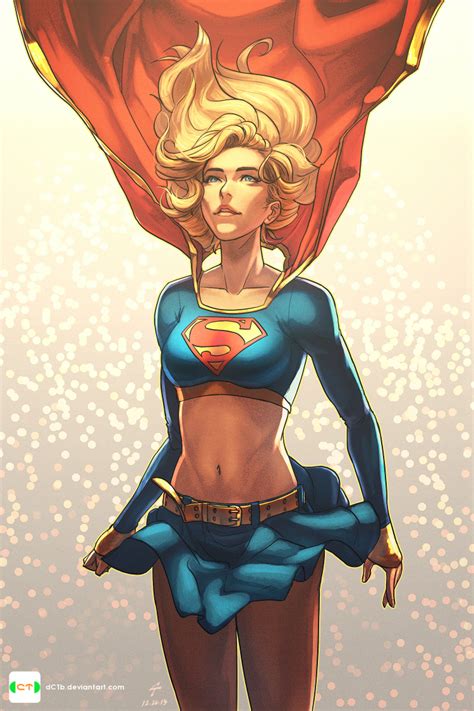 Caleb Thomas Supergirl Dc Comics Superman Series Girl Alien Belt Blonde Hair Blue