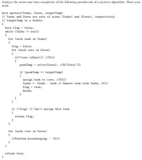 Solved Analyze The Worst Case Time Complexity Of The