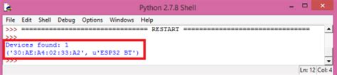 Esp32 Arduino Bluetooth Finding The Device With Python Techtutorialsx