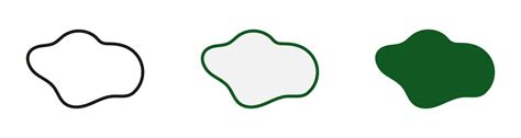 Liquid Abstract Shape Set Blob In Minimal Geometric Form Collection