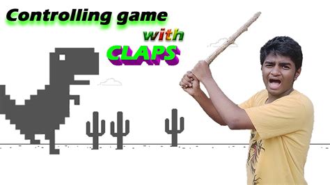 i made a machine for playing dino game ഇനി ഗെയിം ഇവൻ കളിച്ചോളും controlling game using claps