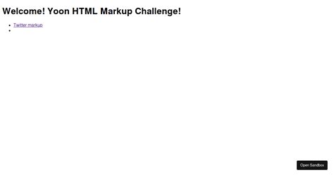 Markup Challenge Codesandbox