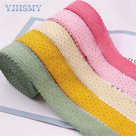 Badu Bg 5 ярда рипсено дантелена панделка Ленти на златни точки 1 1 2`` за шевни занаяти Щипка