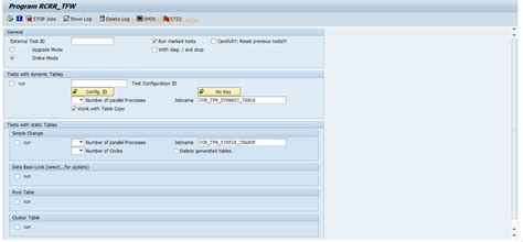 CRR TFW RUN SAP Tcode Run ISU Testframework
