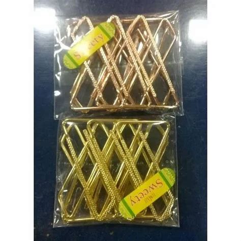 Golden Silver Rose Stainless Steel X Shaped Saree Pin Rs 72 Dozen Id