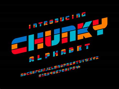 30 Blocky Type Stock Illustrations Royalty Free Vector Graphics