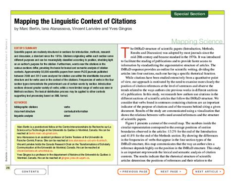 Pdf Mapping The Linguistic Context Of Citations