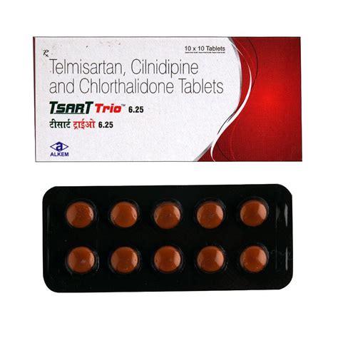 Tsart Trio 6 25 Mg Tablet For Hypertension Relief