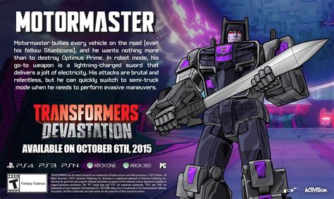 Transformers Devastation Character Bio Update Motormaster