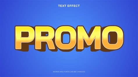 프로모션 텍스트 효과 무료 벡터