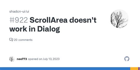 Scrollarea Doesn T Work In Dialog Issue Shadcn Ui Ui Github